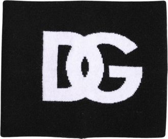 Dolce & Gabbana unisex, Accessoires, Noir, Taille: ONE Size Cache-col Tricot&eacute; &agrave; Imprim&eacute; Logo
