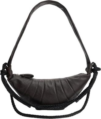Christophe Lemaire Womens Croissant Bag Brown Buffalo Leather Shoulder