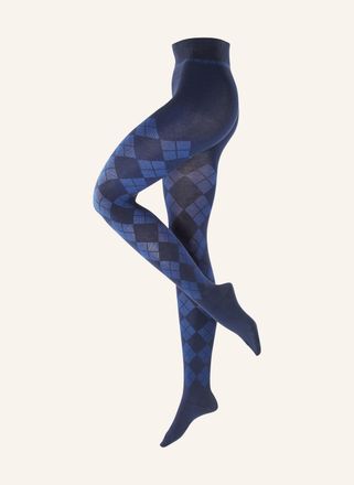 Burlington Strumpfhose Fine Argyle blau