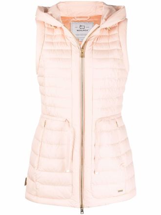 Woolrich gilet matelass&eacute; Hibiscus &agrave; capuche - Rose