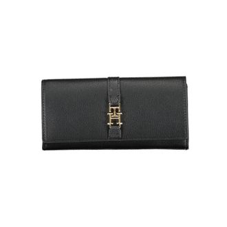 Tommy Hilfiger Femme, Accessoires, Noir, Taille: ONE Size Portefeuille noir avec plusieurs compartiments