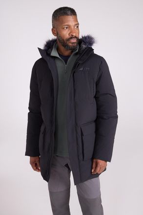 Mountain Warehouse Fern Parka Wattiert f&uuml;r Herren (Schwarz)