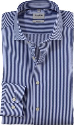 Olymp Herren Oberhemd Langarm Level Five,Römer Streifen,366 Level 5 Body fit (15.05.2015 - F16),16 Royal Kent,royal 19,46