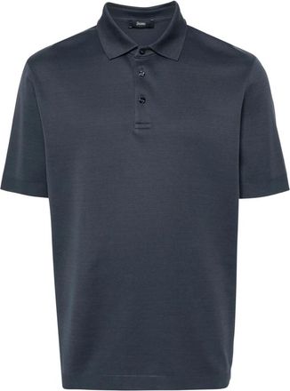 Herno Homme, Tops, Bleu, Taille: S Polo en coton tricot&eacute;