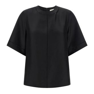 Loulou Studio Femme, Tops, Noir, Taille: 44 FR Havana Silk Twill Top
