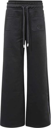 Off-white Femme, Pantalons, Noir, Taille: 46 FR Pantalon de jogging &eacute;lastique en tissu techno