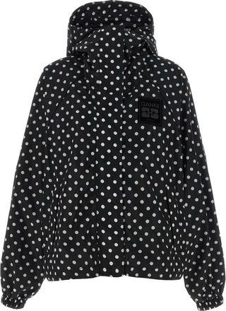 Ganni Femme, Vestes, Noir, Taille: 34/36 FR Veste coupe-vent en nylon