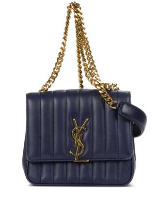 Saint Laurent sac port&eacute; &eacute;paule Vicky (2020) - Bleu