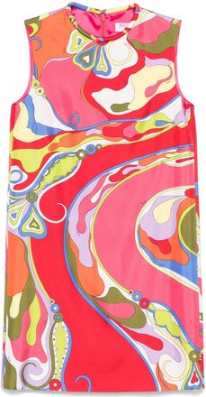 Pucci robe courte en soie à imprimé Orchidée - Rose