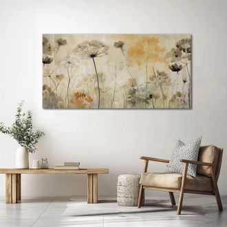 Generic Panoramabild 120 x 80 cm (L x B) Vintage &Ouml;lgem&auml;lde Poster ohne Rahmen, Wohnzimmer Deko Modern Abstrakte Blume Pflanze Wildblumen Muster Wandbild Kunst