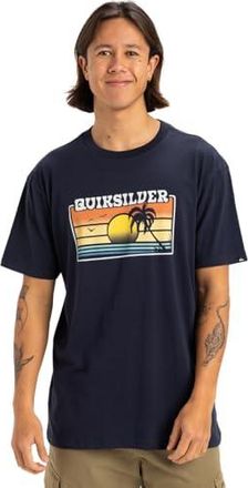 Quiksilver T-Shirt Manche Courtes Sun Faded SS Homme Noir XS