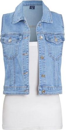 SS7 Femmes Gilet en Jean sans Manches Veste Gilet Stretch