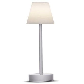 Licht-Erlebnisse Licht-erlebnisse - led Tischleuchte kabellos tragbar Touch Dimmer 32 cm hoch IP44 4000 k Akku Lampe au&szlig;en Tischleuchte Balkon Terrasse