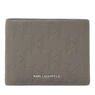 Karl Lagerfeld Portemonnaies - K/LOOM FALTPORTEMONNAIE AUS LEDER Geldb&ouml;rse - Gr. unisize - in Grau - f&uuml;r Damen