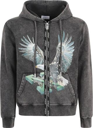 Off-white Homme, Sweatshirts et sweats &agrave; capuche, Noir, Taille: L Eagle Arrow 90s Zip Sweat &agrave; capuche