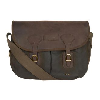 Barbour Leder Umh&auml;ngetasche mit Wachsoberfl&auml;che - - Bags - Herren - Gr&uuml;n - ONE SIZE