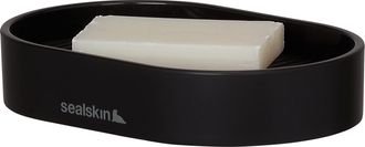 Sealskin Brave Seifenschale, Kunststoff, mit herausnehmbarer Einlage zum einfachen Reinigen, Farbe: Schwarz