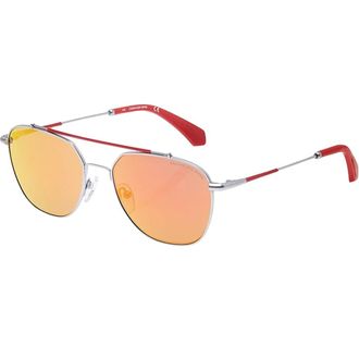 Calvin Klein Jeans CAT3 Silber Piloten-Sonnenbrille