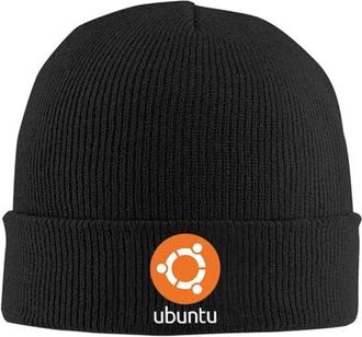 Generic Chapeau Homme, Motif Cercle, Formes Blanches, Logo Ubuntu Hommes, Femmes Unisex, Bonnet, Bonnet, Pull Cadeau Hiver Chaud de No&euml;l