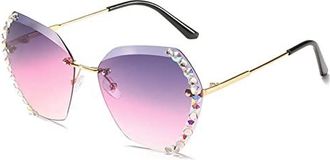 Generic Lunettes de soleil sans cadre pour femme - Décoration dextérieur pour fête de plage (couleur : C, taille : moyen) 2026, D, Taille unique