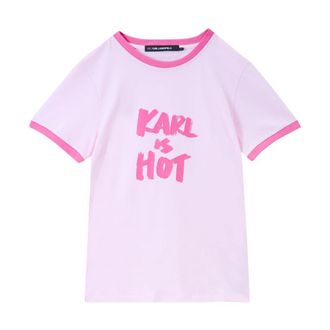 Karl Lagerfeld Karl Is Hot T-Shirt - - Tops - Damen - Rosa - M