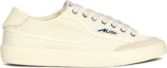 Autry Homme, Chaussures, Blanc, Taille: 43 EU Baskets en toile et daim