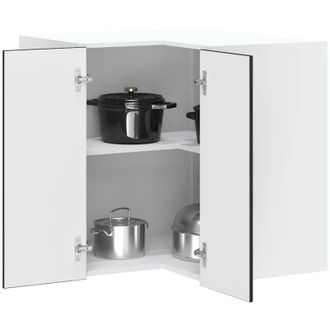 vidaXL Vidaxl - Armoire murale dangle de cuisine Kalmar noir bois ding&eacute;nierie