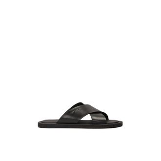 Kazar Minimalistische schwarze Lederschlappen - - Shoes - Herren - Schwarzk - 41 EU