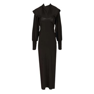 Rotate Slinky Hooded Dress - - Dresses - Damen - Schwarzk - S