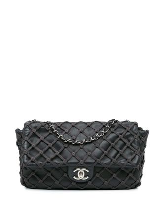 Chanel sac porté épaule Canebiers (2010-2011) - Noir