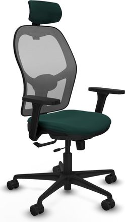 Piqueras y Crespo Ergonomischer Drehstuhl mit Chorqu&eacute;-Armen, h&ouml;henverstellbarer Lendenwirbelst&uuml;tze und h&ouml;henverstellbarem Kopfteil und Neigungsverstellung, ausgestattet