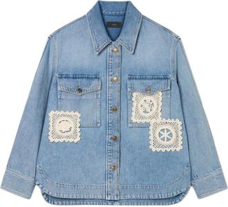 Alanui Femme, Blouses et Chemises, Bleu, Taille: 36 FR Island Diary Denim Overshirt