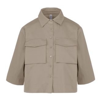 Bomboogie Femme, Blouses et Chemises, Beige, Taille: 42 FR Chemise &agrave; Manches Courtes