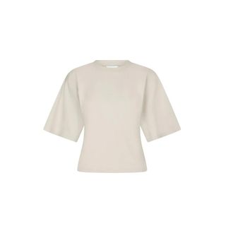 Neo Noir Femme, Tops, Beige, Taille: 44 FR Boxy Tee Ivory T-shirt Moderne