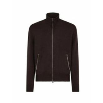 Tom Ford Gek&uuml;rzter Cardigan aus weichem Kaschmir mit offenem Kragen - - Knitwear - Herren - Braun - XL