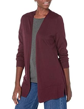 Amazon Essentials Cardigan Léger Ouvert à lAvant (Grande Taille Disponible) Femme, Bordeaux, XXL