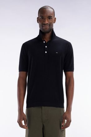 Eden Park Pull Sans Manches &Agrave; Col Polo Noir Coupe Droite