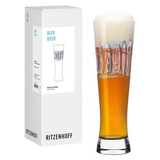 Ritzenhoff 8283001 Bierglas 400 ml, Serie Segeln - mit Segelboot-Motiv, modern - Made in Germany