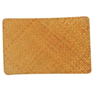 DOITOOL Seegras Tischset Platzmatten Handgewebt Hitzebeständig Kratzfest Hellorange Dekorativ für Esstisch und Partytisch