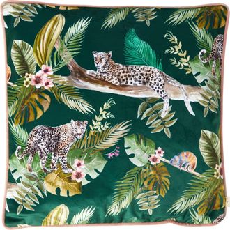 Evans Lichfield Jungle Leopard Kissenbezug, Grün, 45 x 45cm