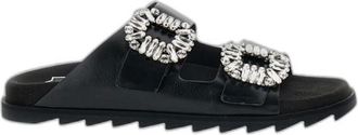 Roger Vivier Slidy Viv Sandale - Femme - Chaussures - Noir - Taille: 35 EU