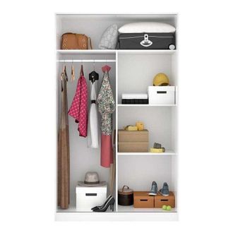 For&eacute;s ARMOIRE AVEC DEUX PORTES COULISSANTES SEVEN - Blanc
