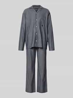 Tommy Hilfiger Relaxed Fit Pyjama aus reiner Baumwolle Modell HERRINGBONE