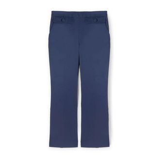 Motivi Kick-Flare-Hose aus technischer Baumwolle - - Trousers - Damen - Blau - S