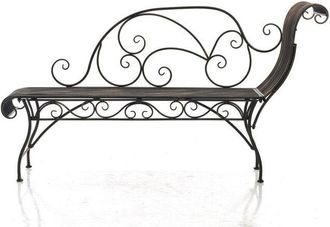 Clp Banc de jardin en métal en bronze en métal