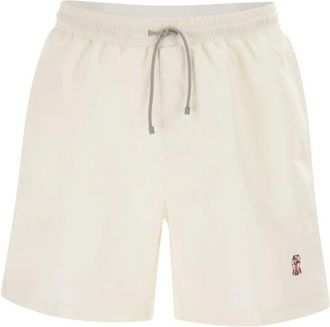 Brunello Cucinelli Homme, Maillots de bain, Beige, Taille: M Short de bain &agrave; taille &eacute;lastique