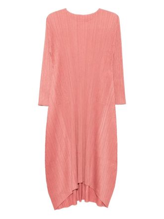 Pleats Please Issey Miyake robe mi-longue à design plissé - Rose