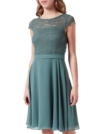 Vera Mont Damen 0255/4825 Kleid, Dunkler Wald, 42