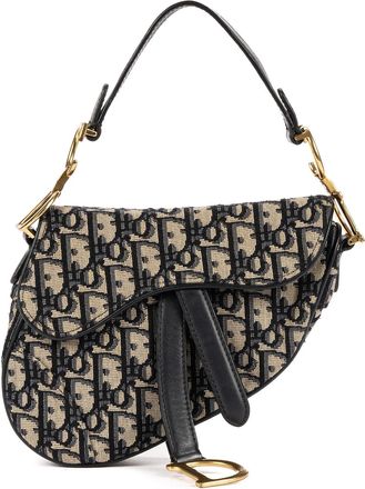 Dior Crossbody Bags - Oblique Saddle Mini - Gr. unisize - in Blau - f&uuml;r Damen