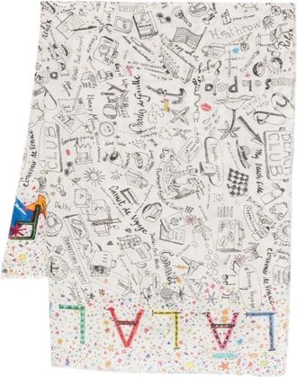 Faliero Sarti Femme, Accessoires, Gris, Taille: ONE Size Silk and Nylon Scarf